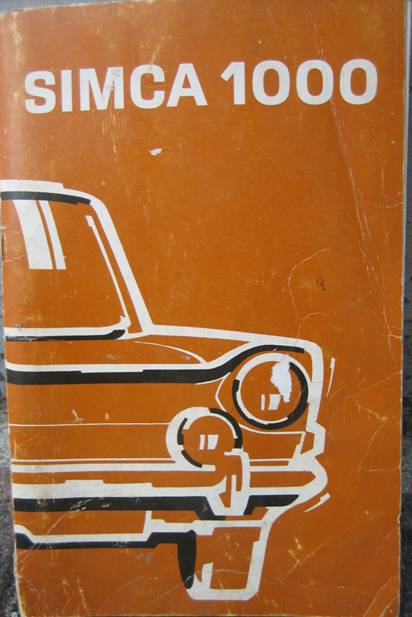 For sale simca 1000 book use and maintenance